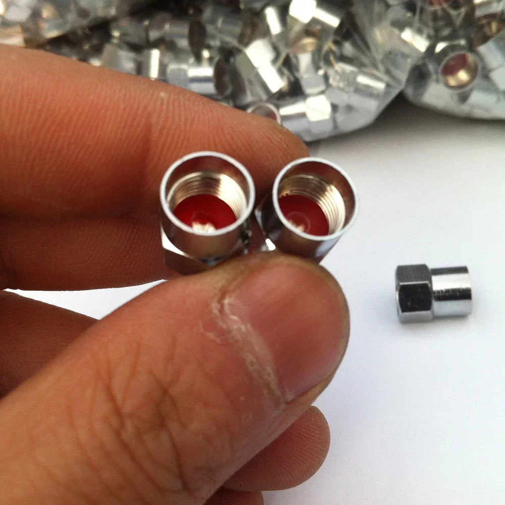 5pcs-Universal-Stainless-Steel-Car-Chrome-Valve-Cap-Hexagonal-Flat-Cap ...