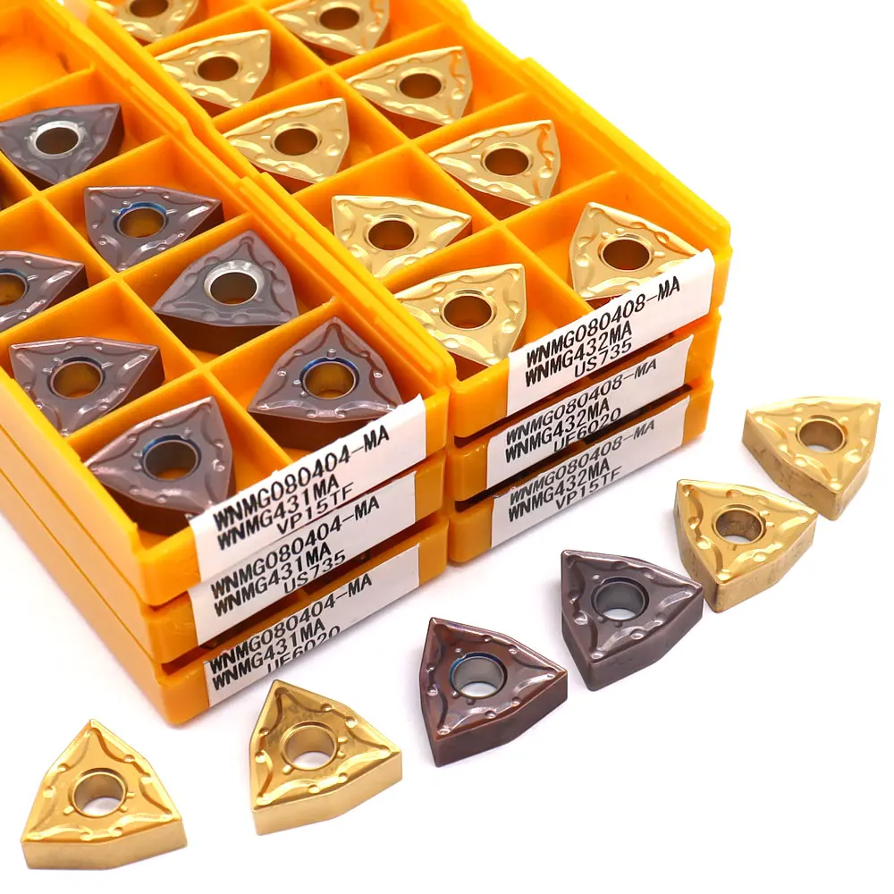 Wnmg080404 Wnmg080408 Ma Ue6020 Us735 Vp15tf Carbide Blade Cylindrical Lathe Tool Wnmg 080404 ...