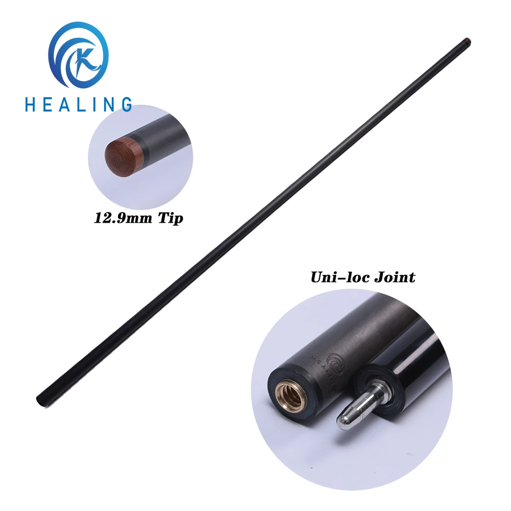 Uniloc Carbon Fiber Billiard Pool Cue Black Shaft, Parte frontal para ...