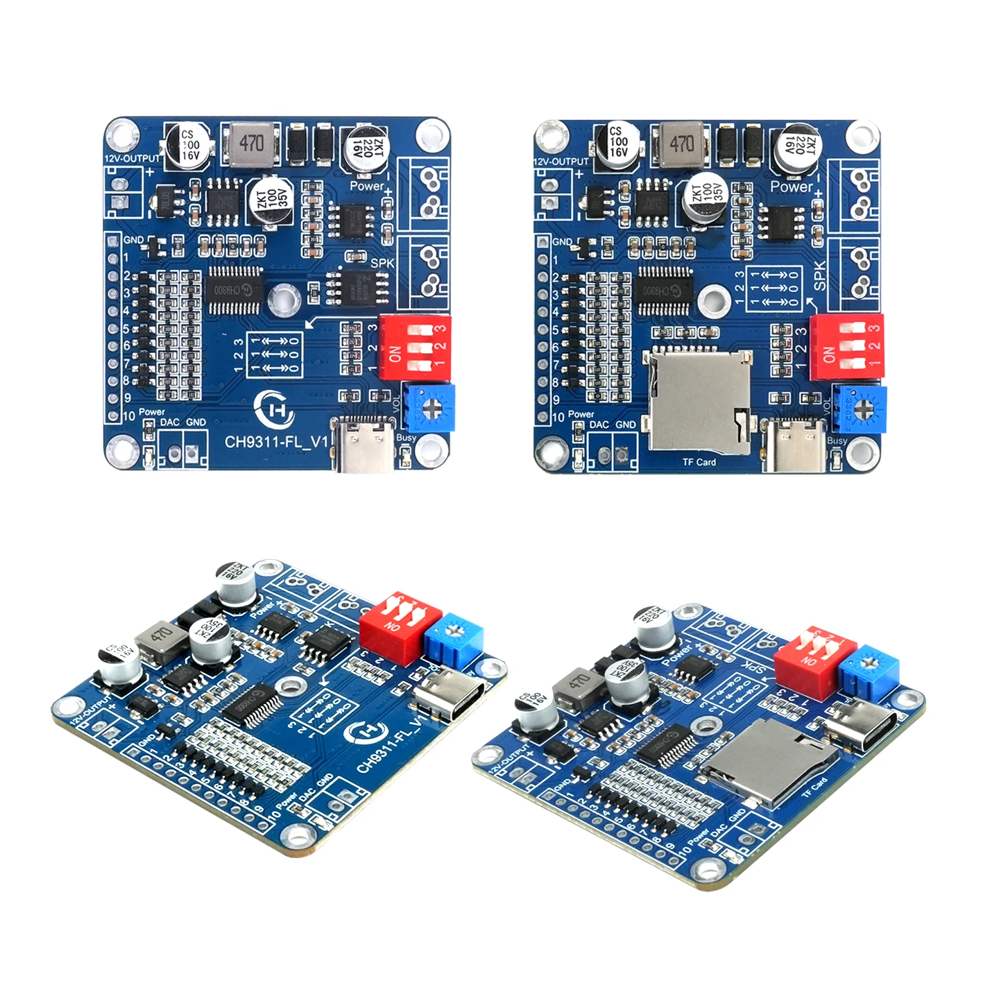 Factory directly 20W 10-Channel Type-C USB Voice Play Module Board ...