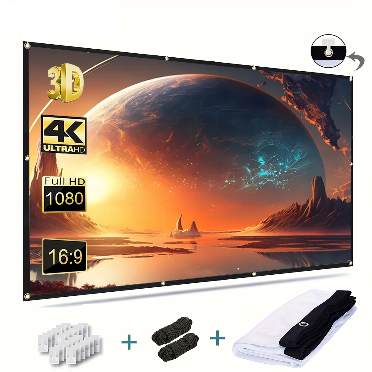 Pantalla-de-proyector-de-120-pulgadas-16-9-HD-plegable-a-prueba-de ...