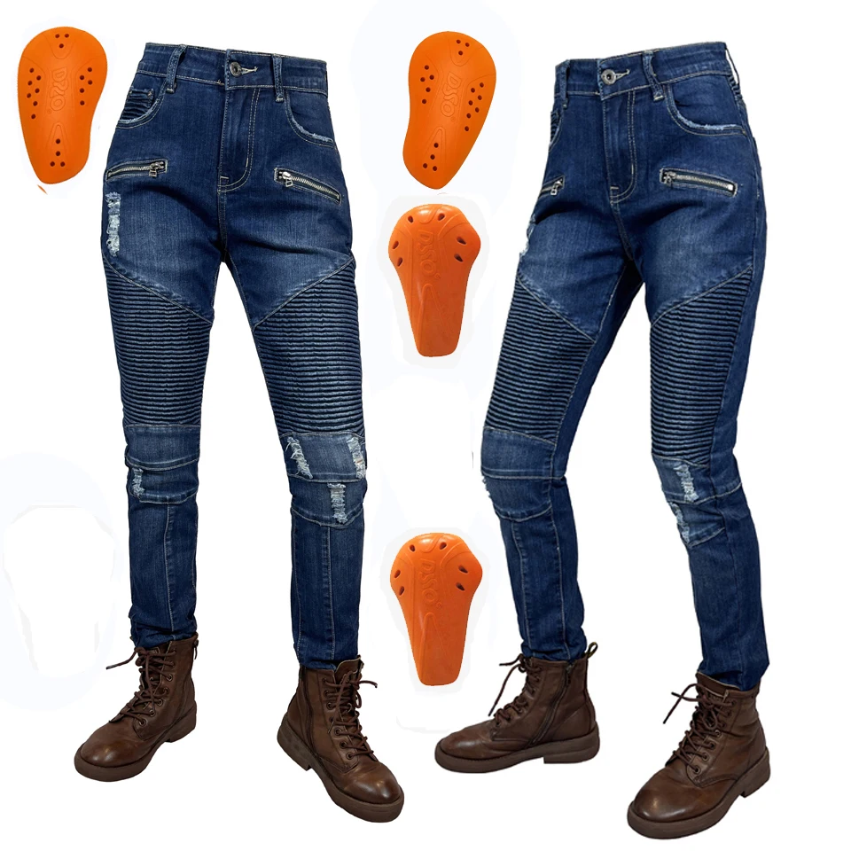 New-autumn-spring-Women-motorcycle-pants-classic-riding-blue-motorcycle ...