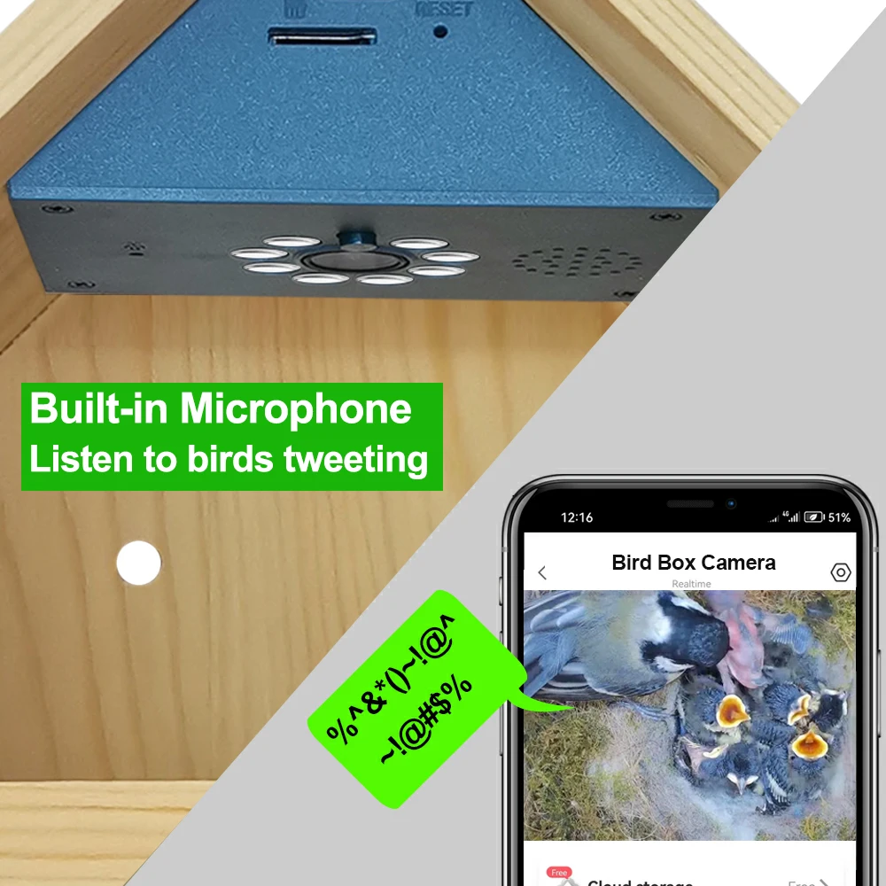 Smart Tuya Bird House 4MP HD WiFi Camera Wireless Birdbox with Night ...