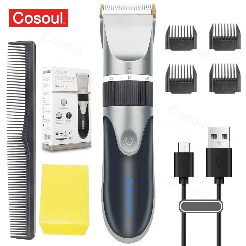 Hair Clipper Electric Barber Hair Trimmers For Men Adults Kids Cordless ...