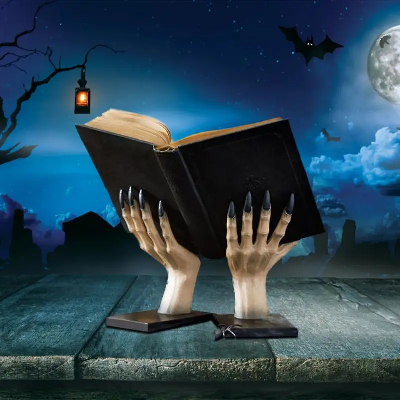 Witch Hand Decorative Bookend Resin Halloween Shelves Bookends Anti ...