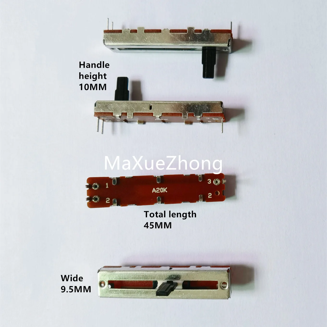 Original-new-100-straight-sliding-potentiometer-long-45MM-wide-9-5MM ...
