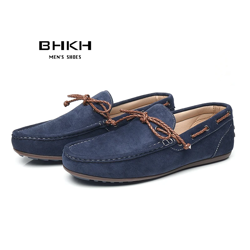 BHKH-New-Loafers-Shoes-Men-2024-Spring-Summer-Kid-Suede-Leather-Men ...
