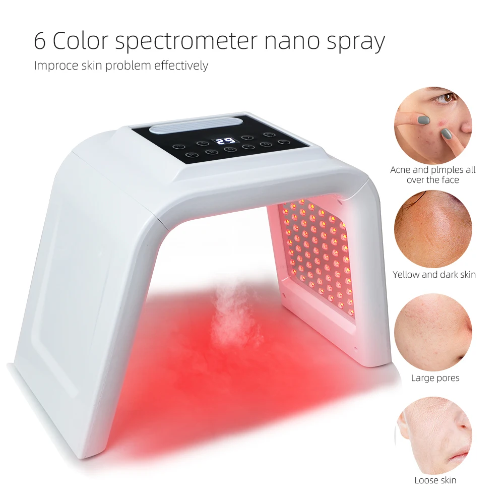 M-quina-de-fototerapia-PDT-LED-port-til-Espectr-metro-de-6-colores ...