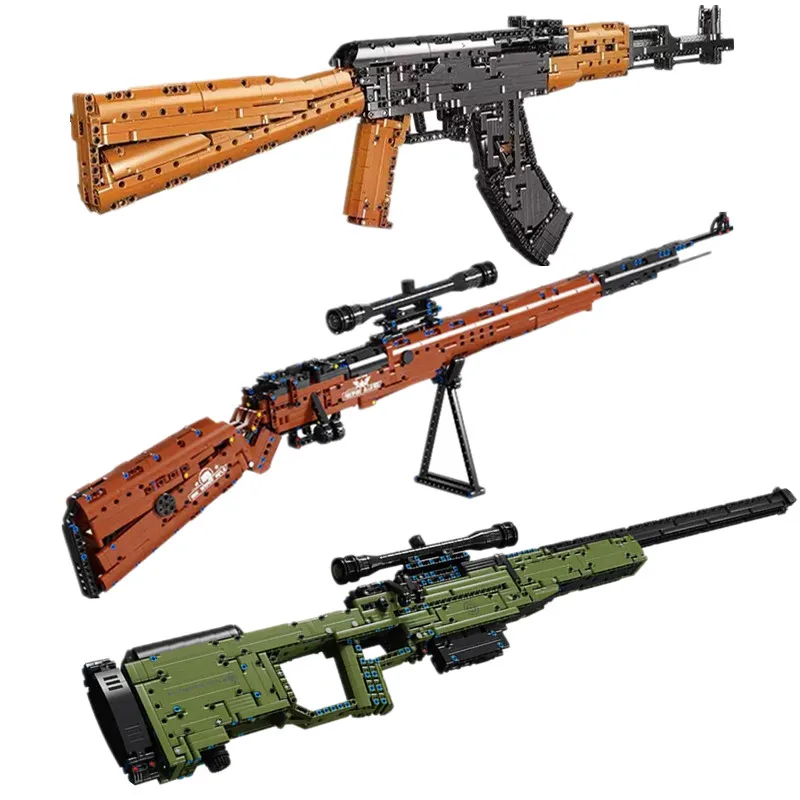 Yeni yüksek teknoloji AK47 saldırı tüfek 98K keskin nişancı tüfeği AWM keskin nişancı tüfek ...