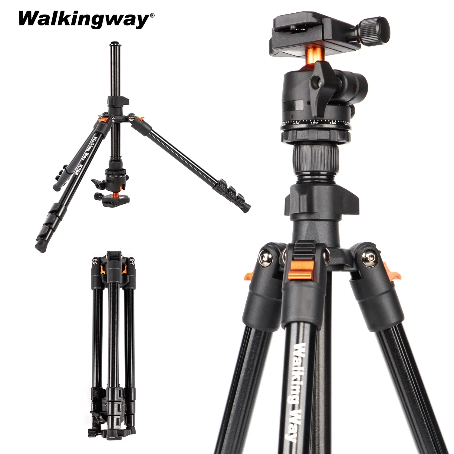 Walkingway-Portable-Travel-Lightweight-Compact-Tripod-with-Ball-Head ...
