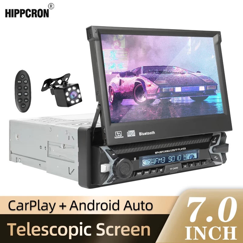 7-Inch-1-Din-Car-Radio-Retractable-Screen-Android-Auto-Carplay ...