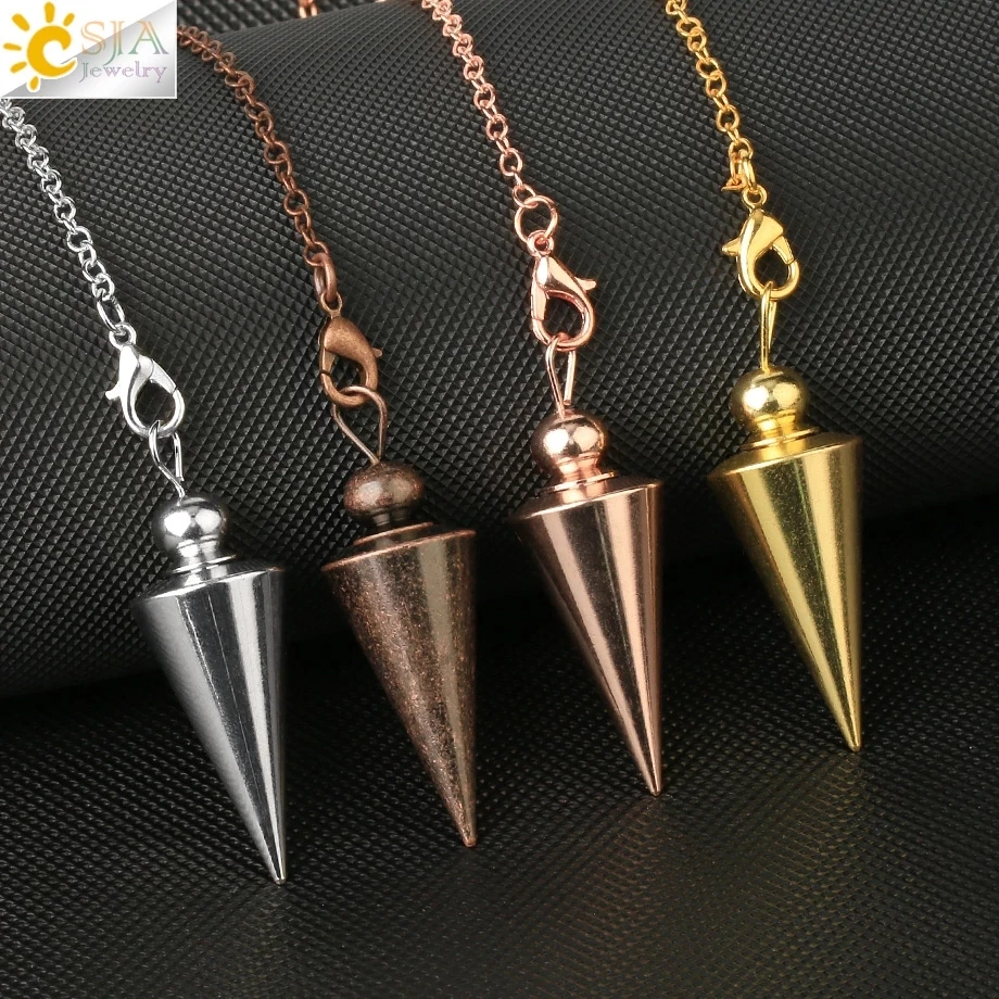 CSJA-Esotericism-Pendulum-for-Radiesthesia-Divination-Metal-Pendulums ...