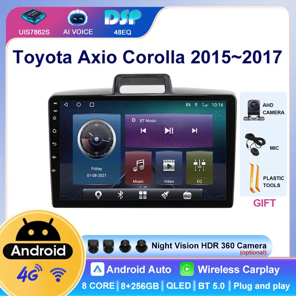 2.5D Screen 9 Inch 2 Din Android Auto Carplay Stereo Dvd Player Car ...