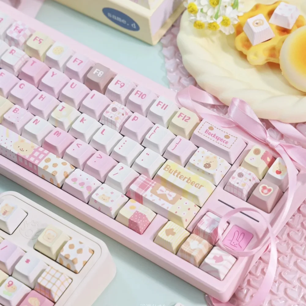 Cute-Butter-Bear-Keycap-SOA-Cherry-Profile-PBT-Keycaps-for-DIY ...