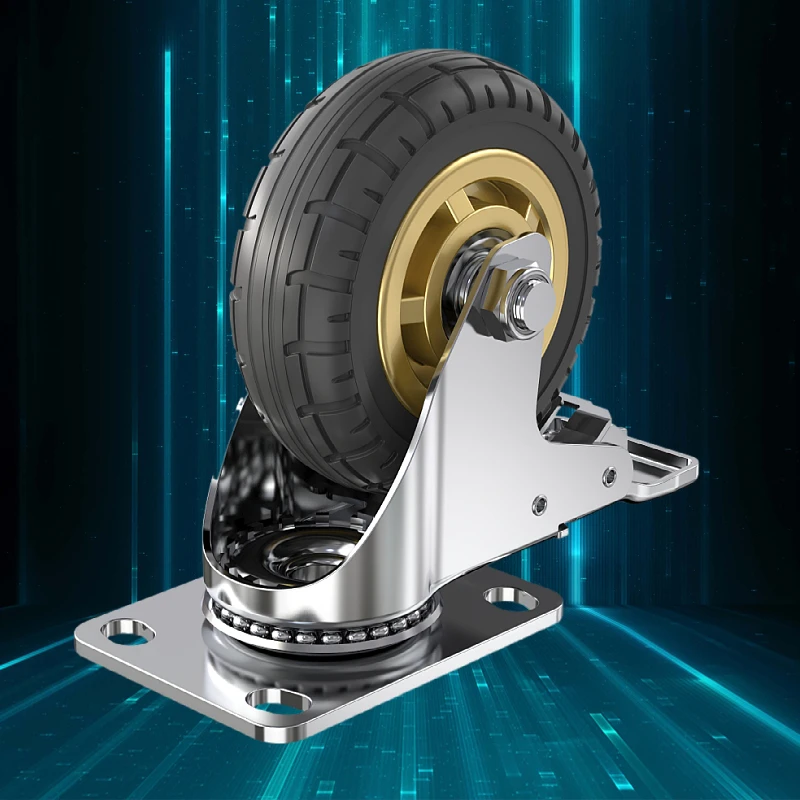 4-inch-Stainless-Steel-304-Caster-Wheel-for-Trolley-Cart-swivel-brake ...