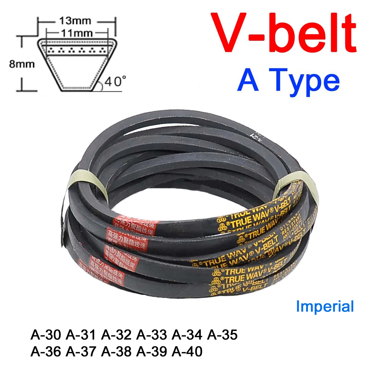 1Pc A Type V-belt Type A-30 A-31 A-32 A-33 A-34 A-35 A-36 A-37 A-38 A ...