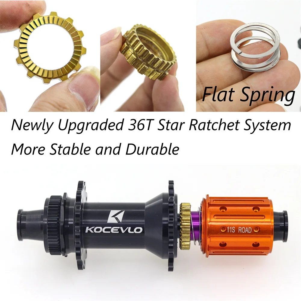 KOCEVLO Road Disc hub J bend 24 Hole Center Lock Disc Road Bike Hub for ...