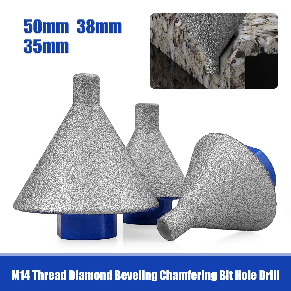 M14 35 38 50mm Thread Diamond Beveling Chamfer Bit For Shaping in ...