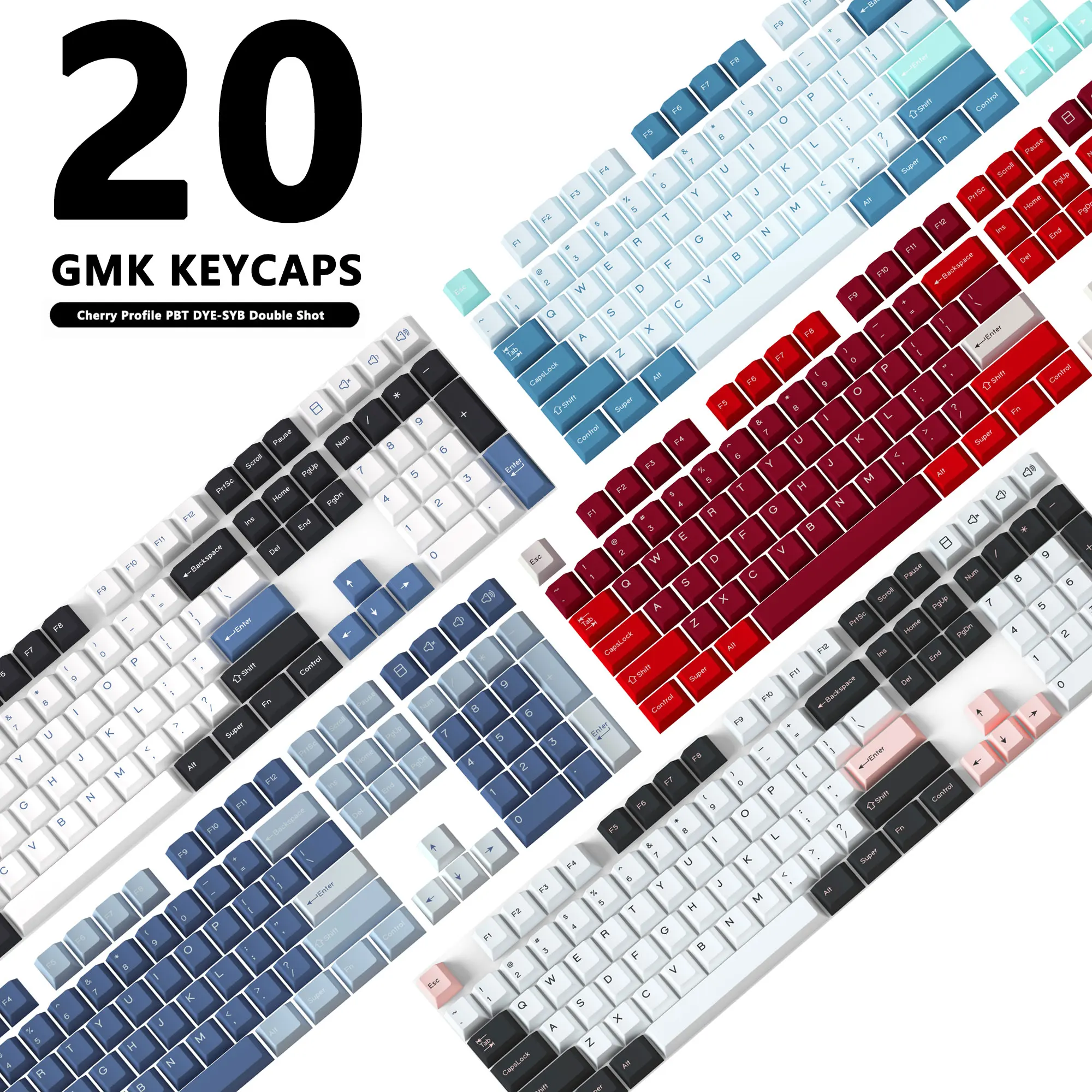 KBDiy GMK Keycap Double Shot GMK Olivia Shoko Jamon WOB Red Samurai ...