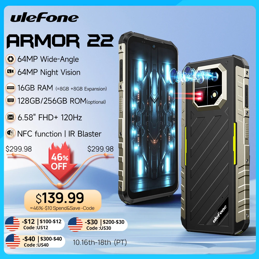 World-Premiere-Ulefone-Armor-22-Rugged-Phone-16GB-8GB-8GB-RAM-128GB ...