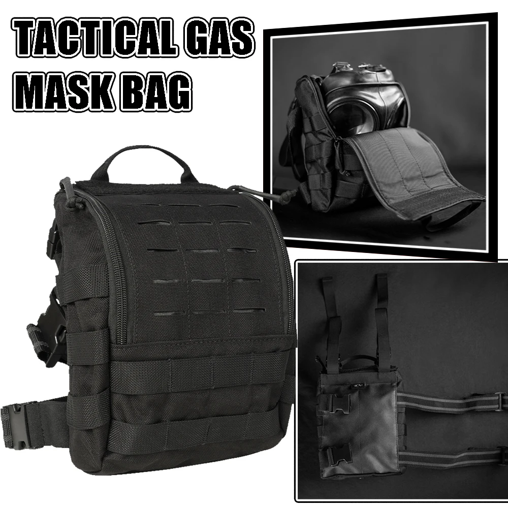 Tactical Gas Mask Pouch Bag Respirator-Gear Survival Emergency ...