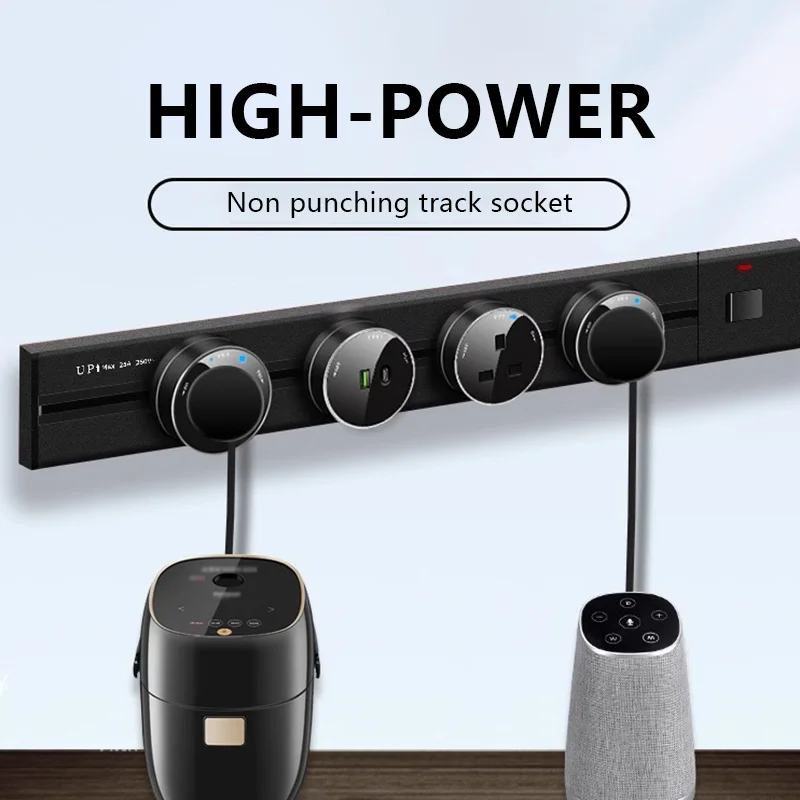 MODERN-Track-Socket-Rail-Wall-Mounted-Movable-Sockets-High-End-Home ...