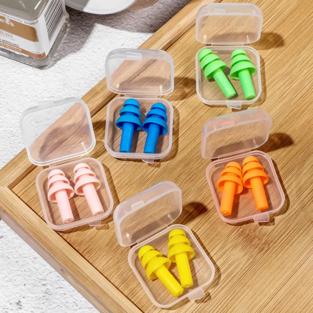 10 Pairs Christmas Tree Shape Anti Noise Silicone Earplugs Waterproof ...