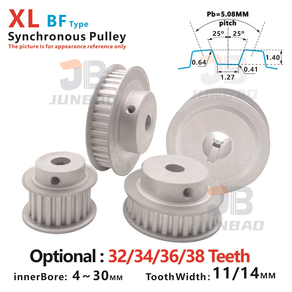 XL-BF-Type-32-34-36-38-Teeth-Synchronous-Belt-pulley-Trapezoidal-Tooth ...