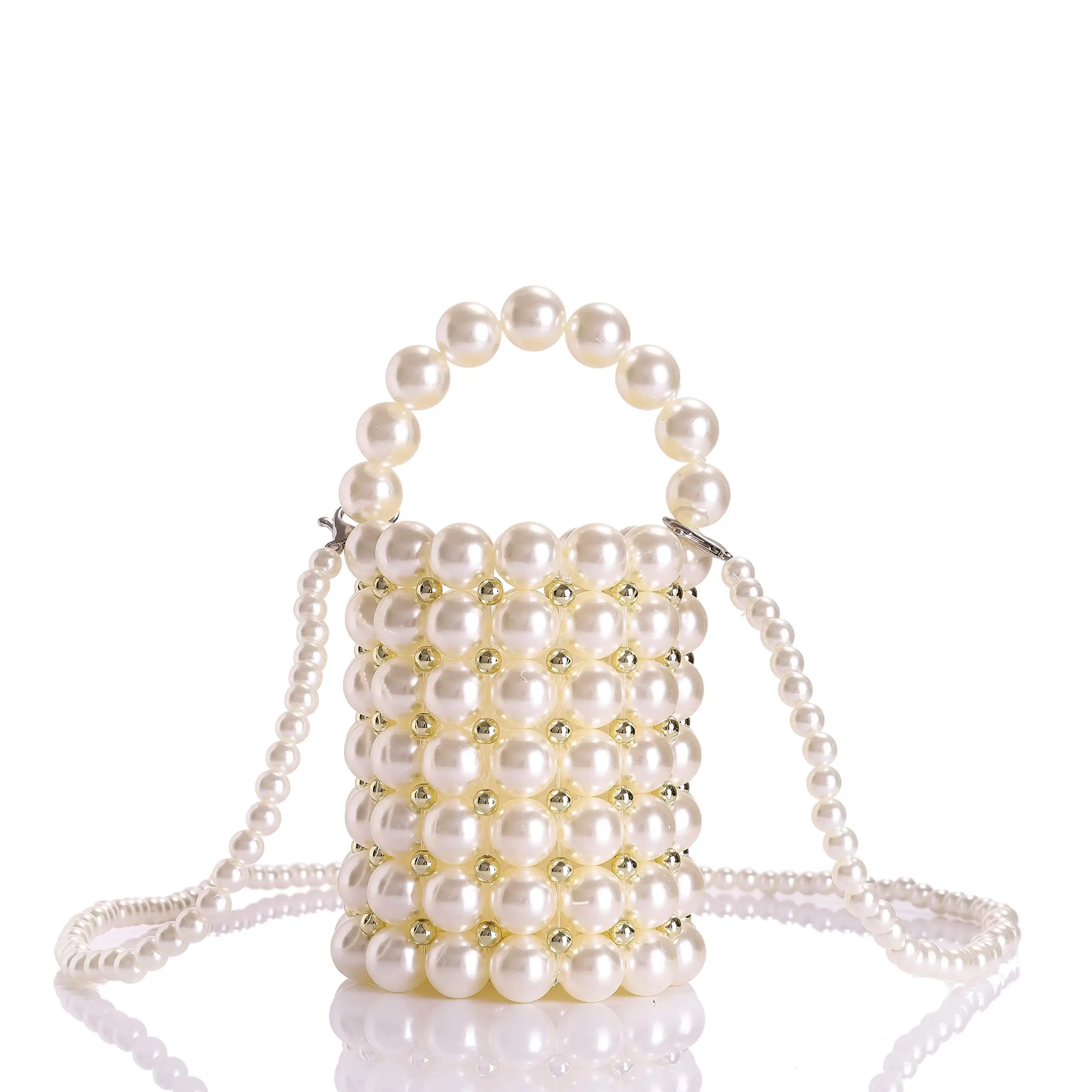 Women-s-Luxury-Pearl-Handbag-Elegant-Handmade-Pearl-Bucket-Bag-Detachable-pearl-chain-shoulder ...