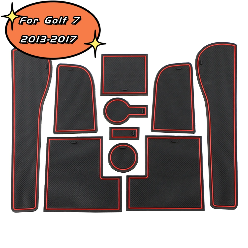10pcs-set-Silicone-Car-Door-Slot-Mats-For-Volkswagen-VW-Golf-7-7-5-MK7 ...