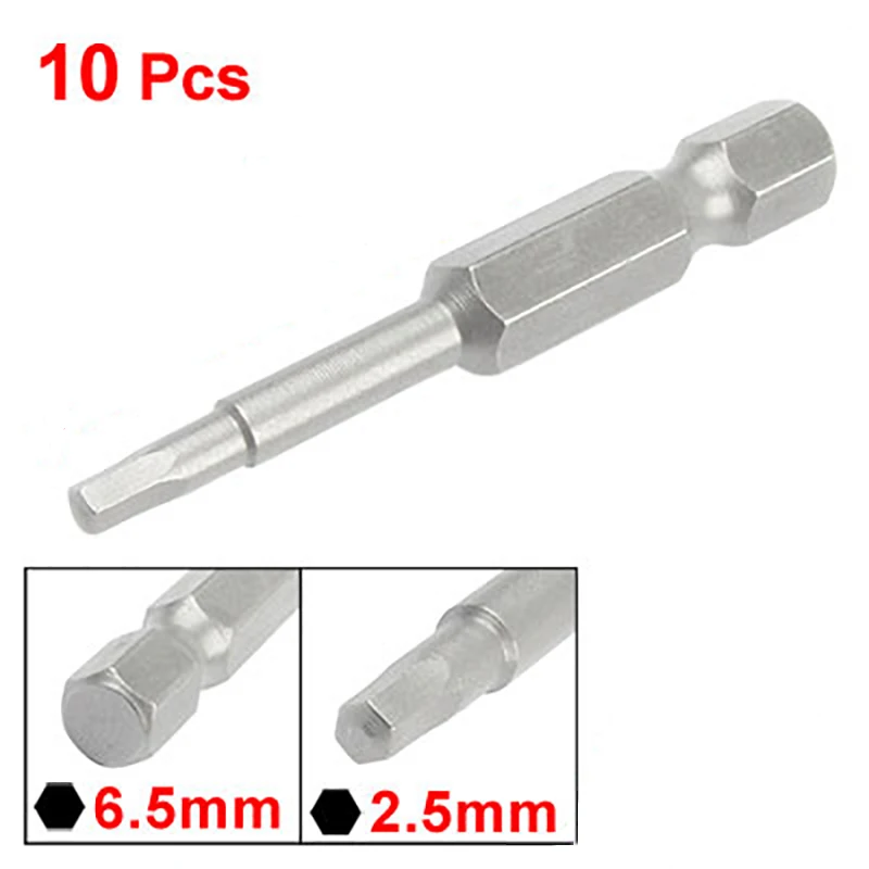 10pcs 2.5mm Tip Hex Head Screwdriver Bits Set Magnetic Hex Shank ...