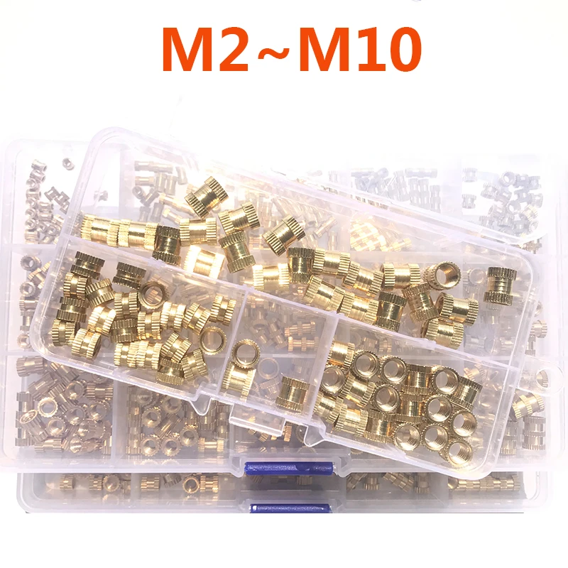 M2 M3 M4 M5 M8 M10 Copper Insert Nut Knurled Brass Injection Nut ...