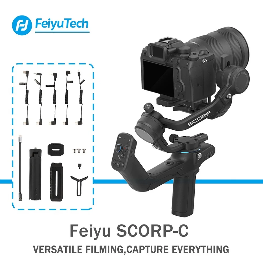 Feiyutech 2022 Novo Feiyu Scorp-c 3-axis Handheld Cardan Estabilizador ...