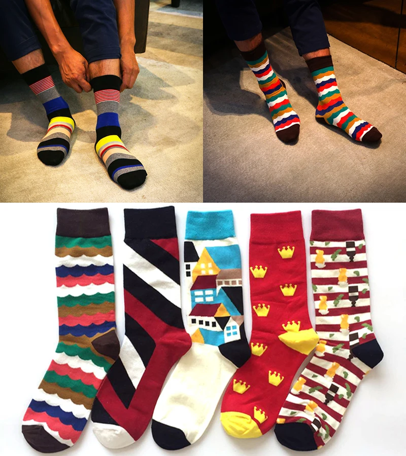 British-style-men-s-cotton-socks-in-high-tube-fashion-men-s-socks ...