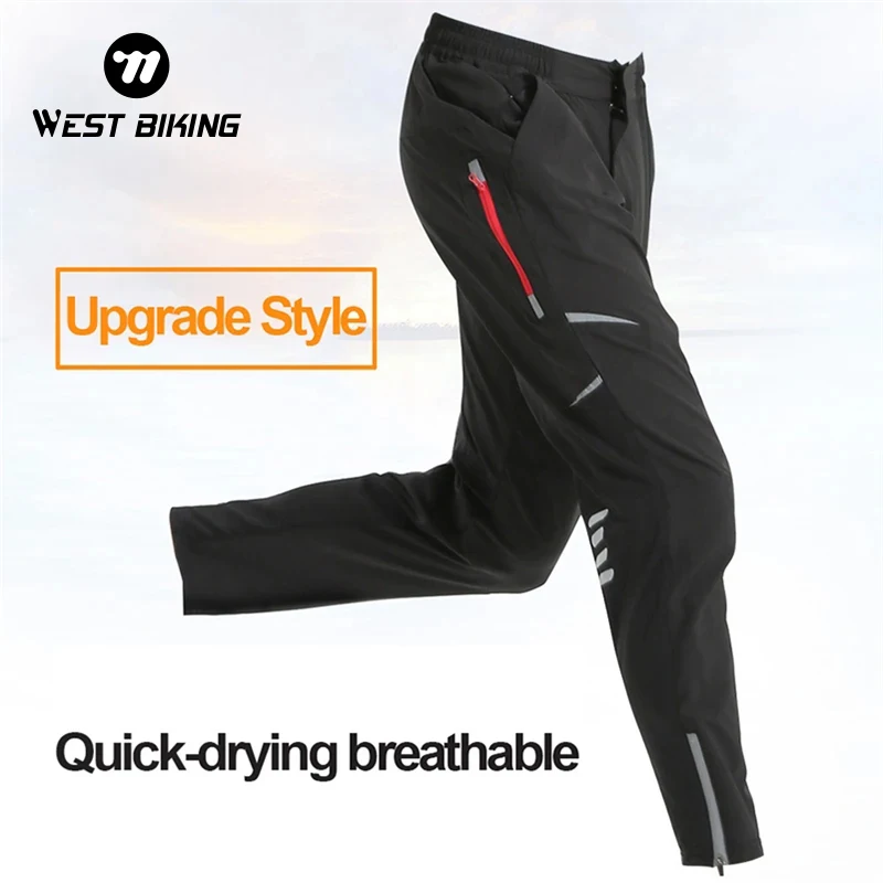 WEST BIKING Cycling Pants Men Sport Pant Breathable Reflective Trousers ...
