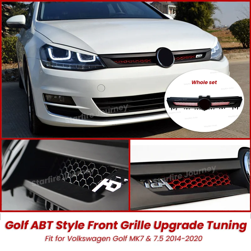 Car Front Grille Upgrade For VW Golf 7 Rline GTI R 2013-2016 MK7 MK7.5 ...
