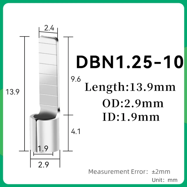 100PCS 1/2/5mm² PCB Connector Crimping Terminals Pin Type Chip Type ...