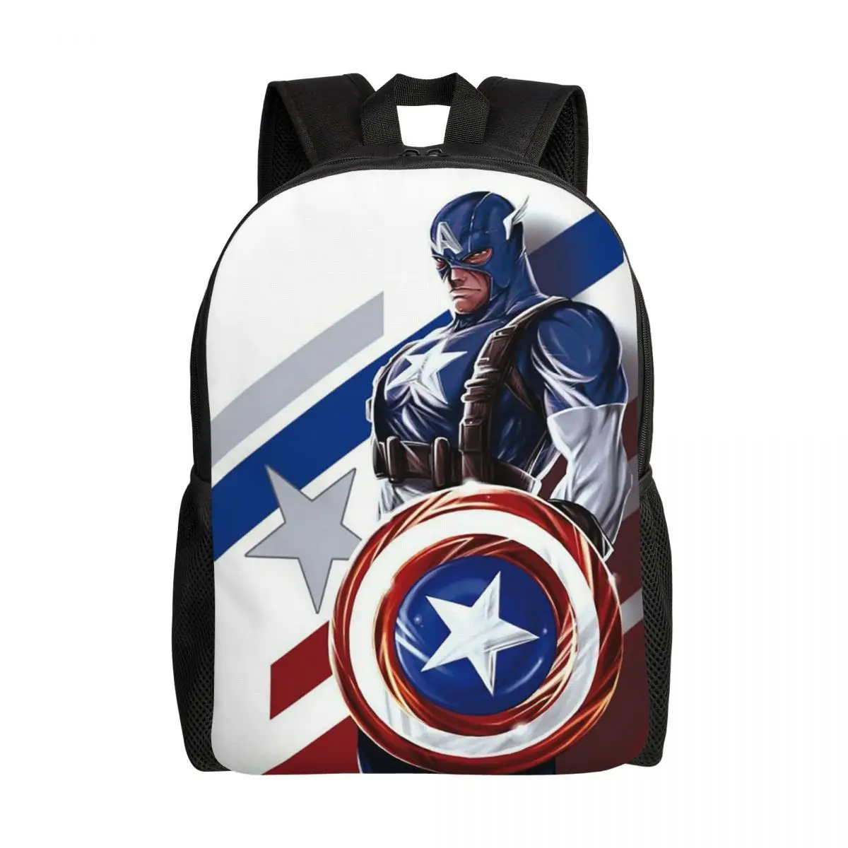 Custom-Captain-Disney-America-Shield-Marvel-Comic-Travel-Backpack ...