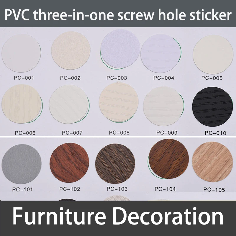 54PCS-PVC-21MM-White-wooden-door-screws-stick-furniture-sticker-screw ...