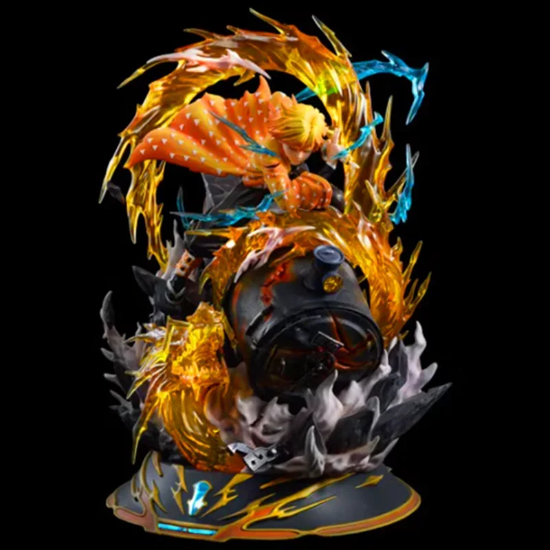34cm-Anime-Demon-Slayer-Agatsuma-Zenitsu-Fighting-Statue-Resin-Standing ...