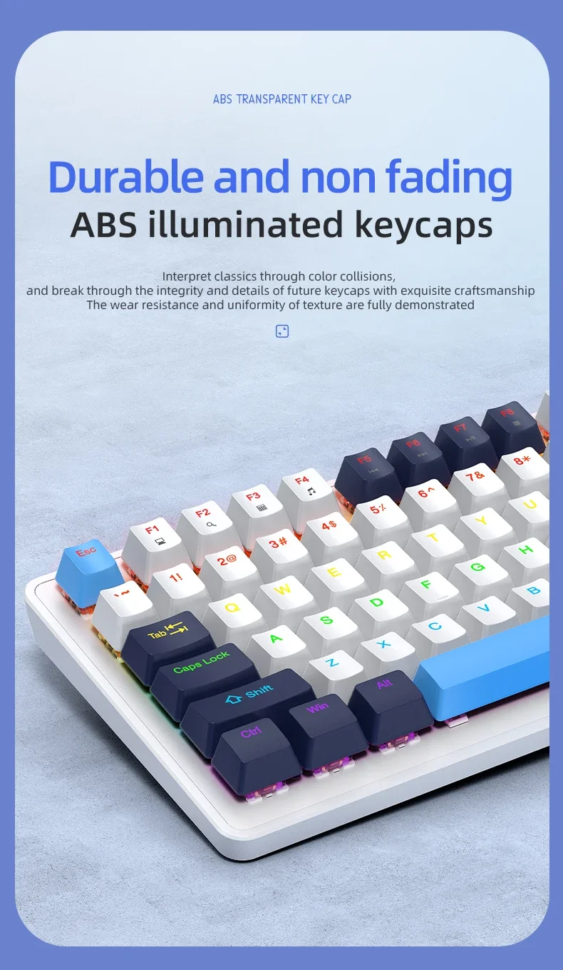 75% Mechanical Keyboard: Hot Swappable, RGB Backlit, 82 Keys