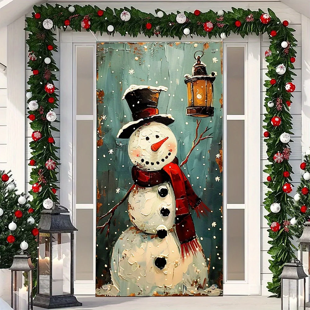 Pancarta-de-puerta-de-mu-eco-de-nieve-de-Navidad-de-poli-ster-decoraci ...