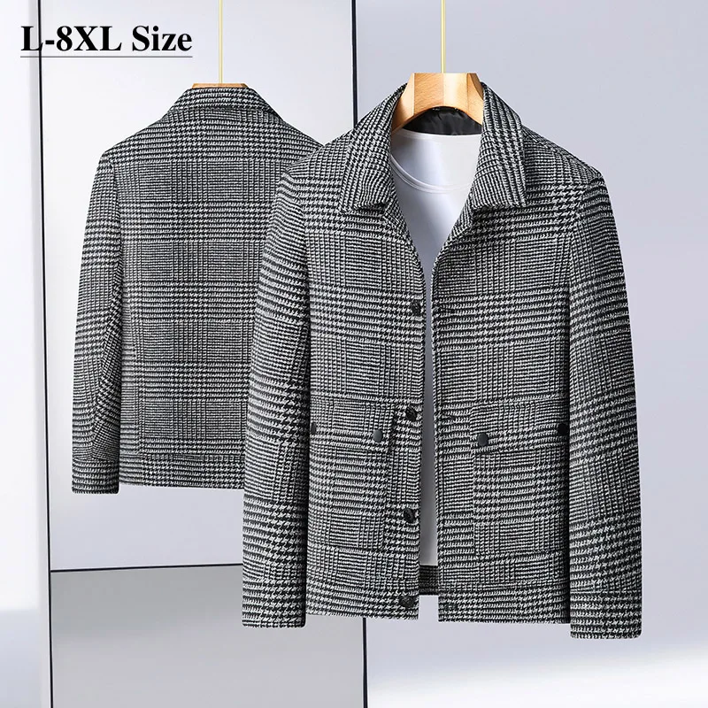 Plus-Size-6XL-7XL-8XL-Men-s-Woolen-Coat-Fashion-Plaid-Lapel-Loose ...