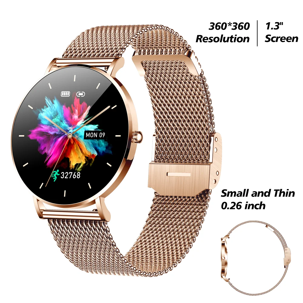 Ultra-thin-Steel-T8-Smartwatch-AMOLED-Sports-Smart-Watch-For-Women ...