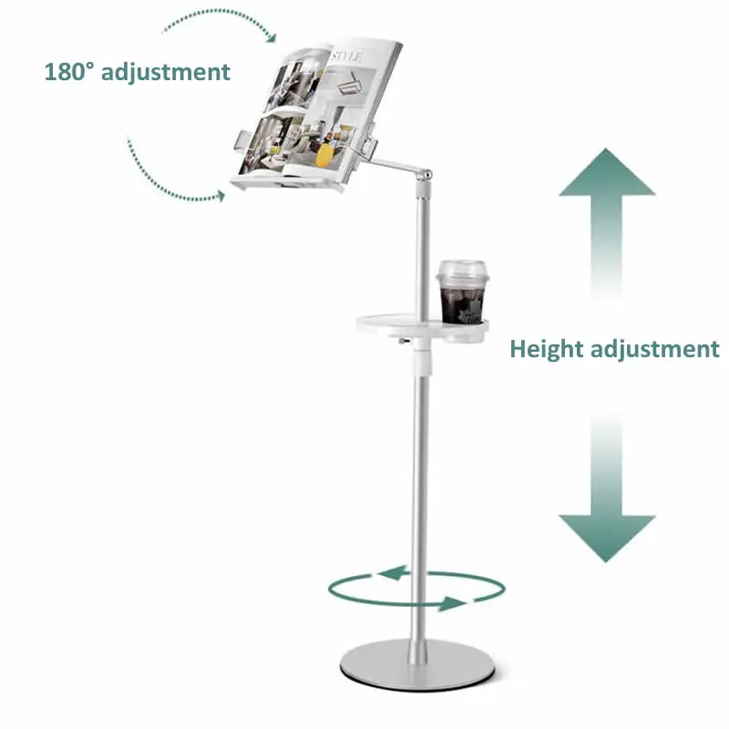 1-5m-Height-Adjustable-Reading-Book-Floor-Bracket-Long-Arm-Table-Bed ...