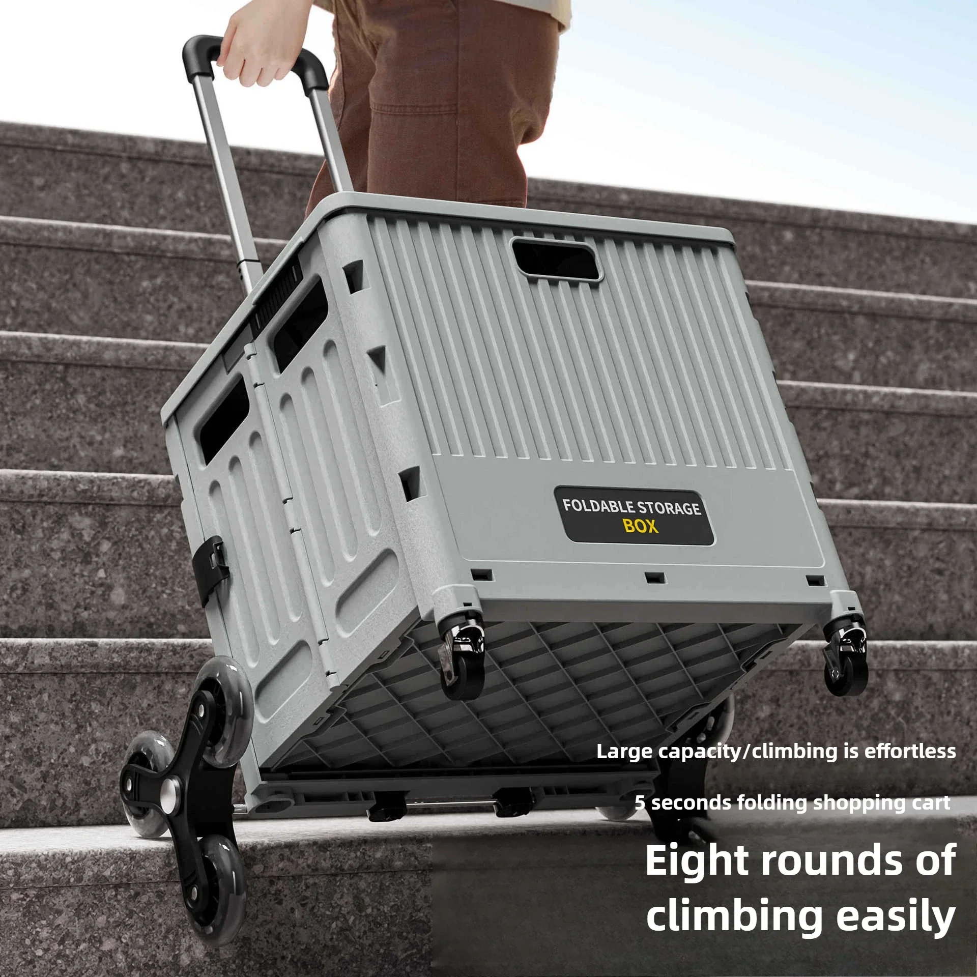 Household multi-functional shopping trolley, portable folding shopping ...