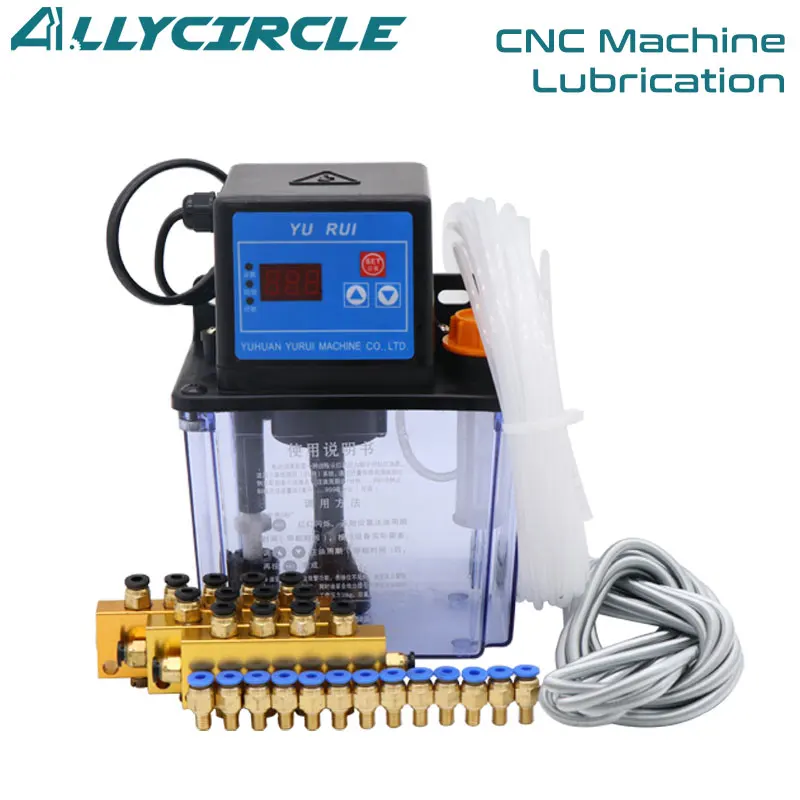 1L Automatic CNC Lubricating Oil Pump Kit 110V 220V 2L Auto Lubrication ...