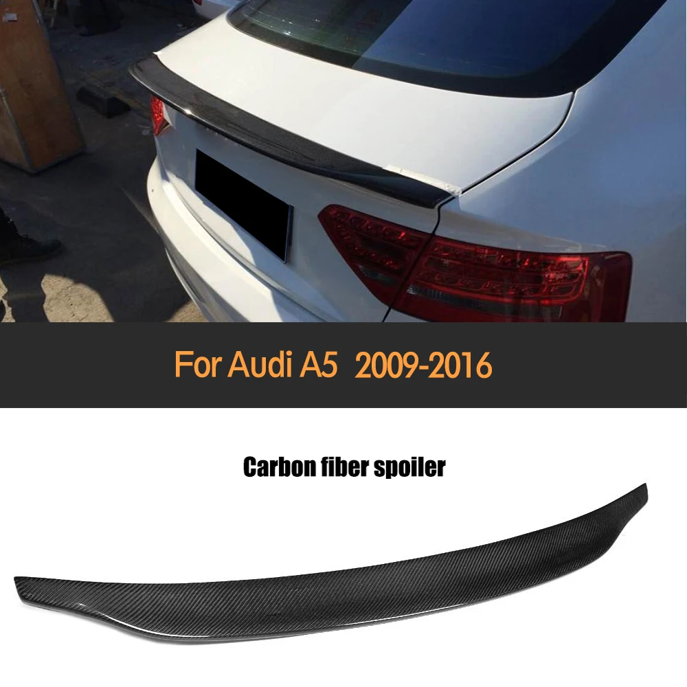 Carbon-Fiber-Rear-Trunk-Boot-Spoiler-Lip-Wing-For-Audi-A5-Coupe-4-Door ...