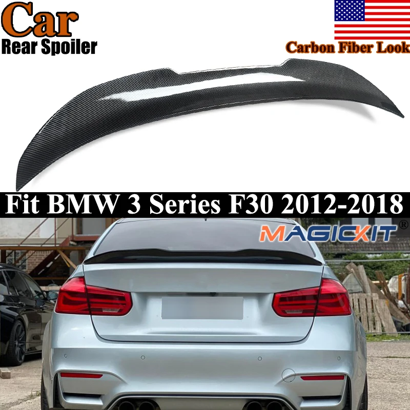 PSM Style Rear Tail Wings For BMW F30 330i 335i F80 M3 Carbon Fiber ...