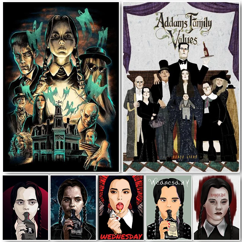 Addams-p-ster-cl-sico-de-familia-pel-cula-de-terror-c-lida-arte-de ...
